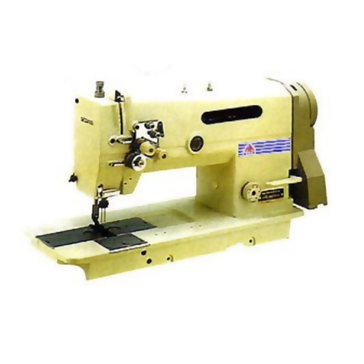 Flat bed single double needle stitching machine